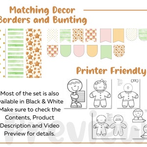 Gingerbread Man Bulletin Board & Classroom Decor Kit - Etsy