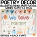 Poetry Bulletin Board & Interactive Classroom Decor Editable Versions ...
