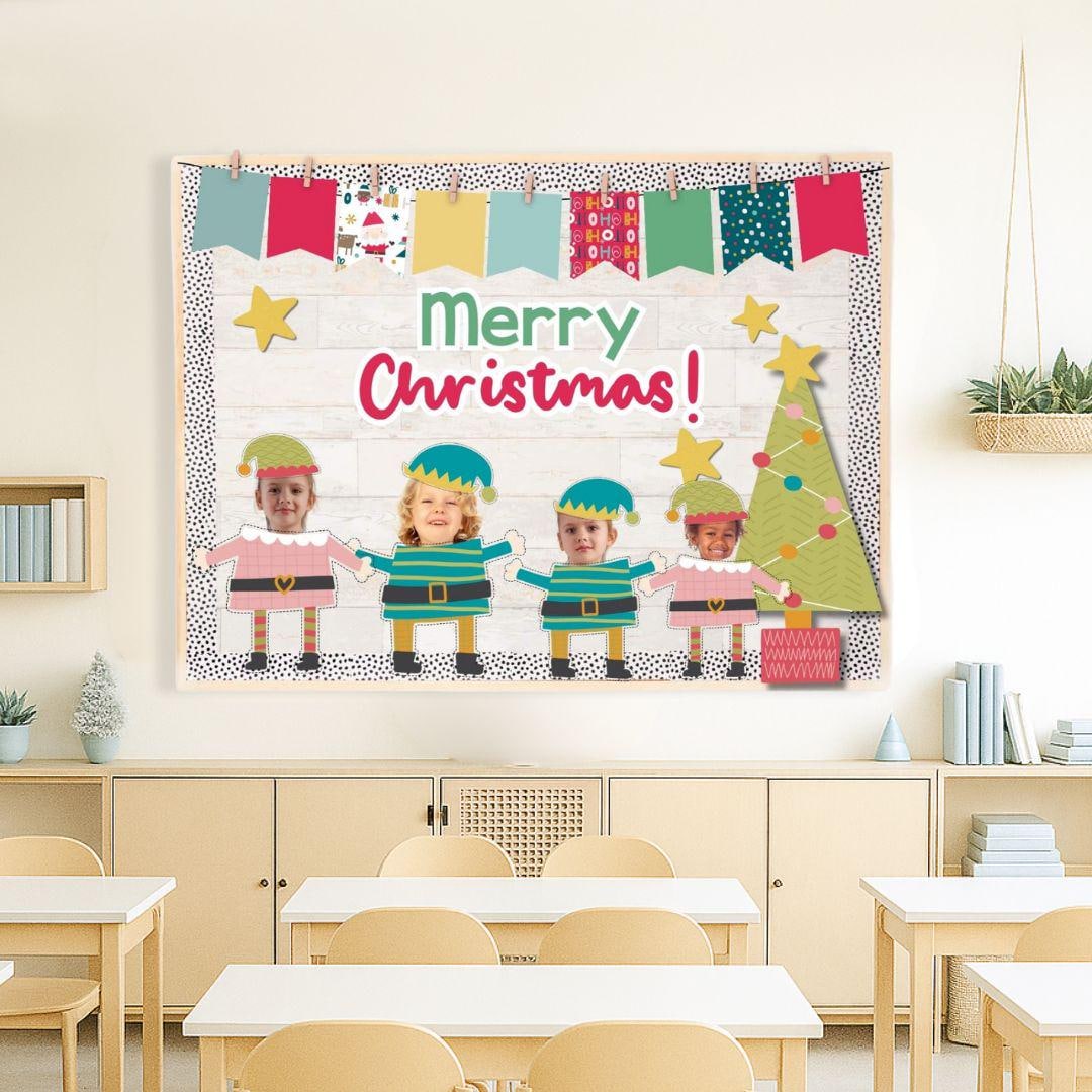 Christmas Bulletin Board Kit – Merry Elves Display With Editable Elf ...