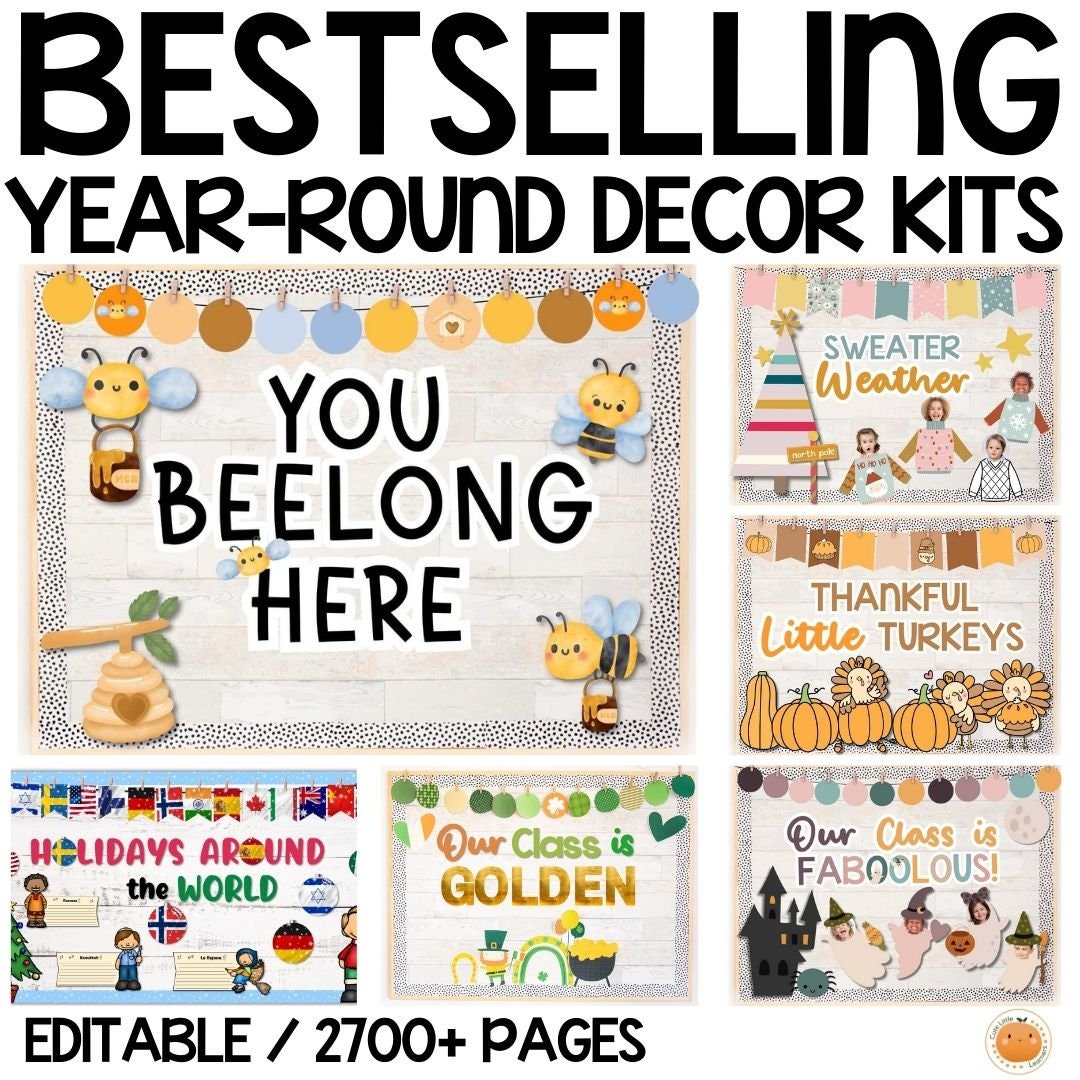 Bestselling Year Round Classroom Decor Kits Bulletin Boards and Door ...
