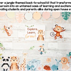Jungle Back to School & Meet the Teacher Kit, Editable Welcome Bulletin ...
