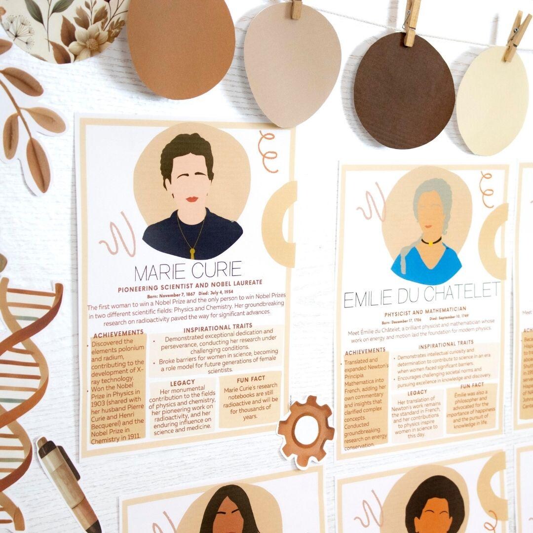 Women in STEM Biography Posters for Bulletin Board & Class Decor ...