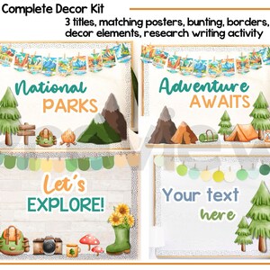 National Parks Classroom Decor, Bulletin Board Posters, Research ...