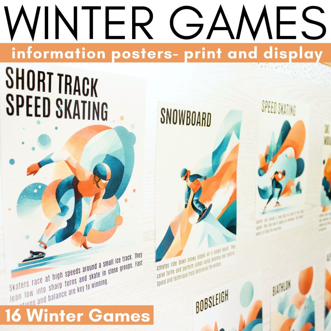 Winter Games 2026 Posters for Bulletin Board | Winter Games Display ...