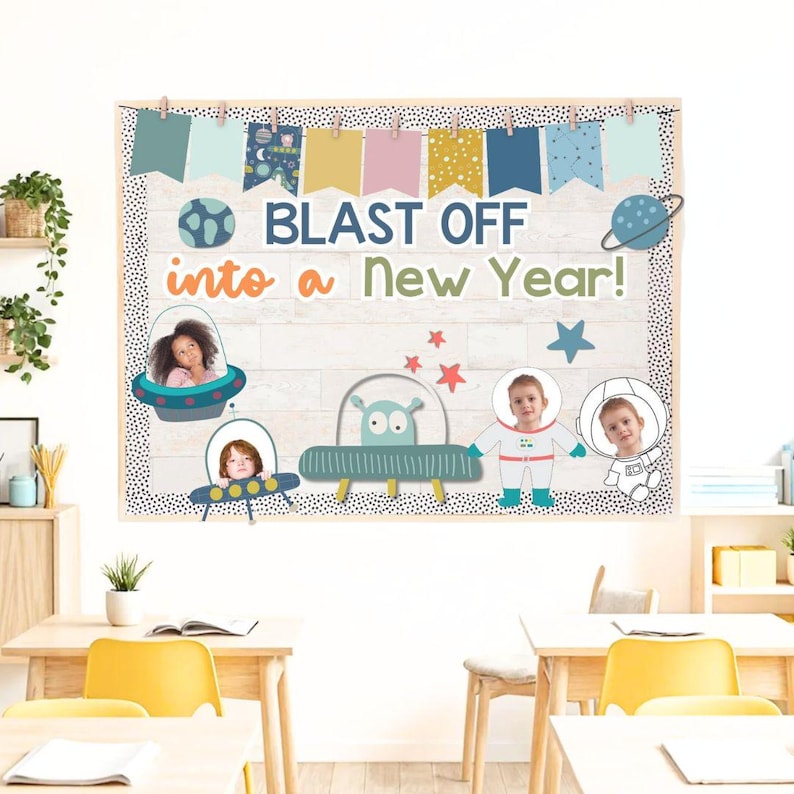 New Year 2026 Bulletin Board & Door Decoration Kit, January Idea for ...