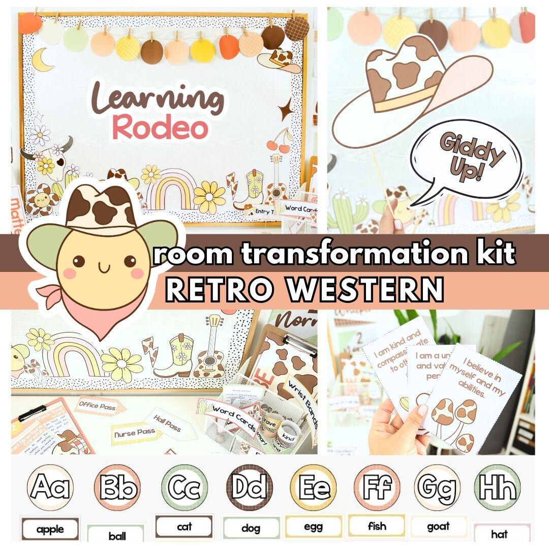 Retro Western Classroom Transformation | Editable Decor Kit With ...