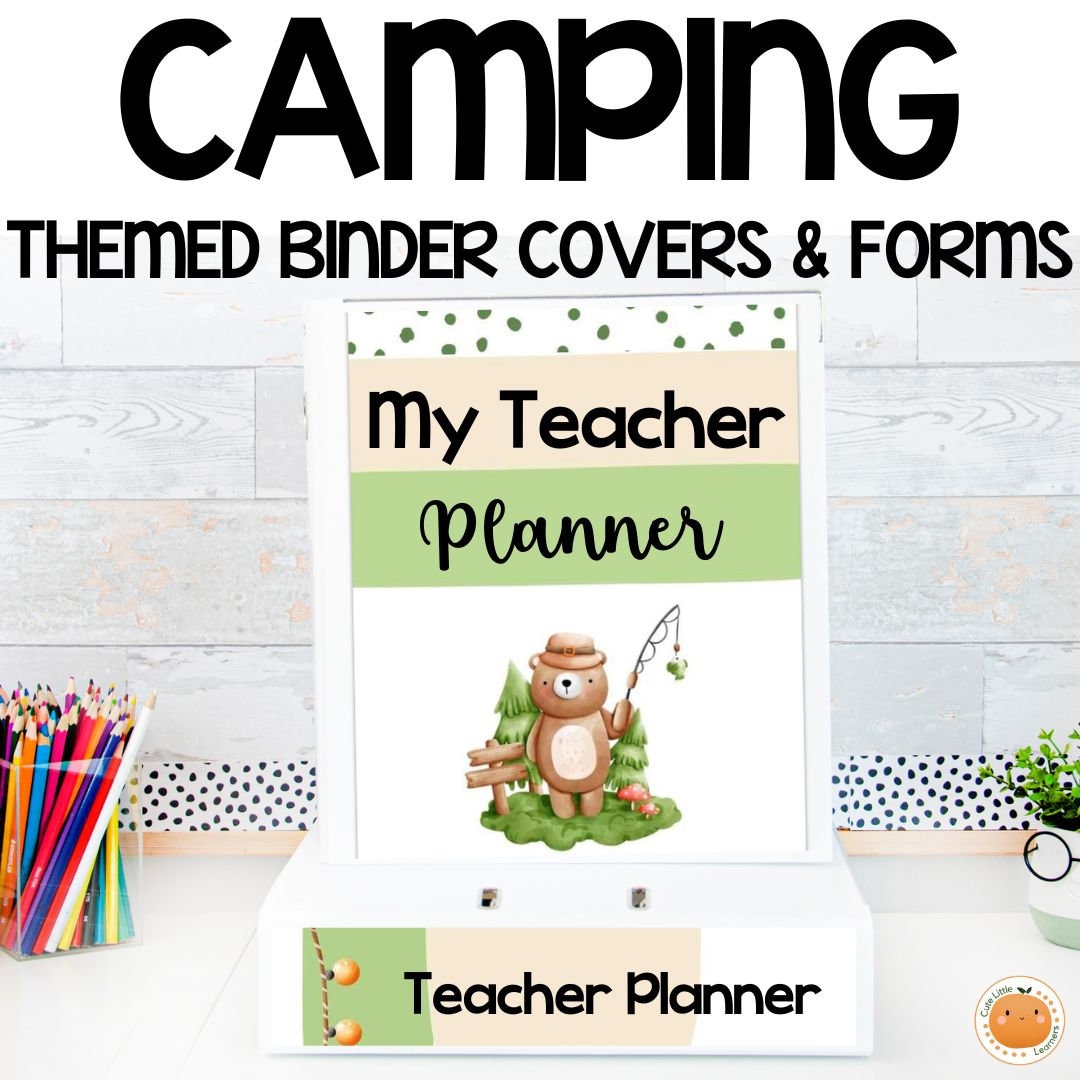 Editable Binder Covers, Spines & Forms, Outdoor Camping Themed ...