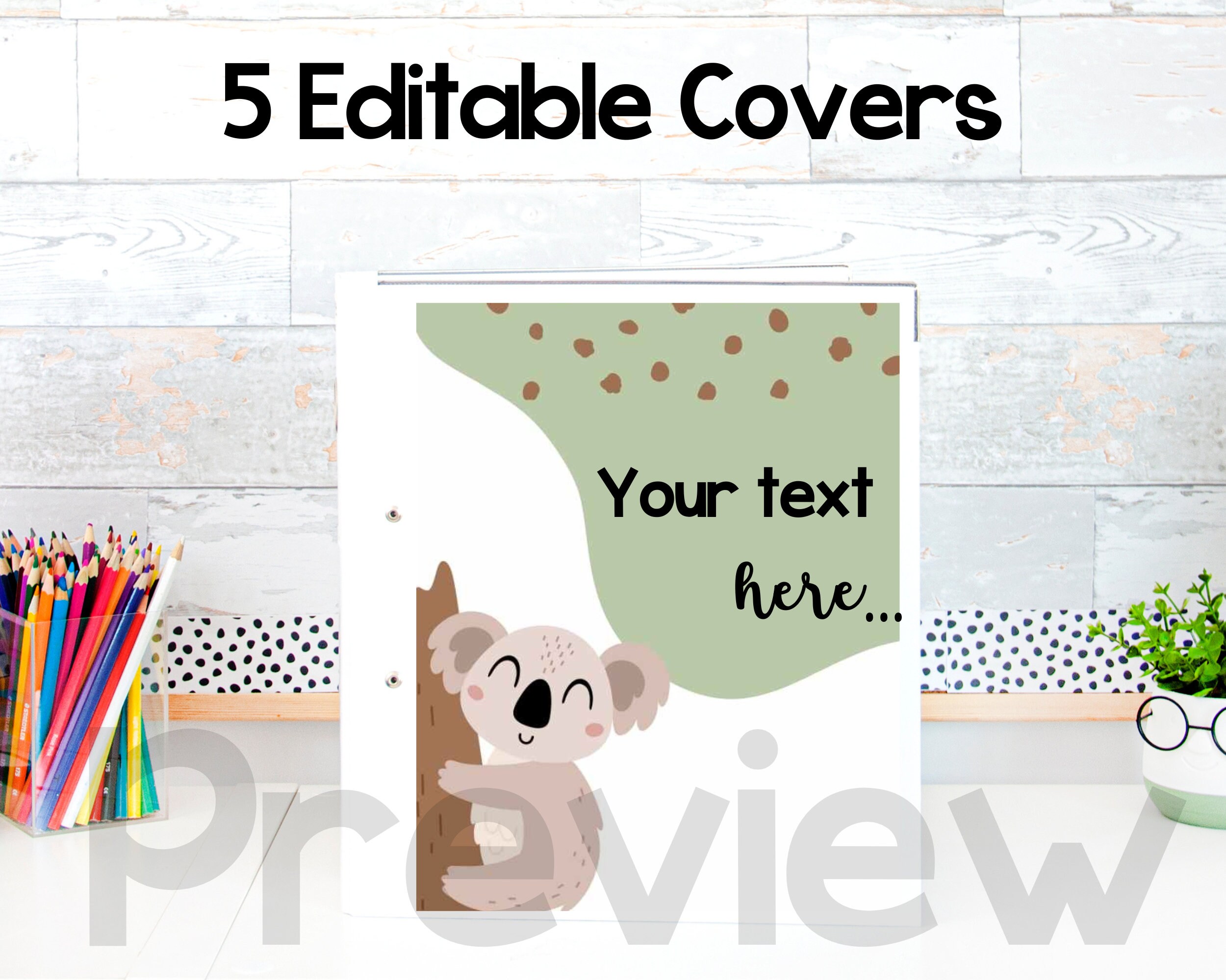 Teacher Planner - Editable Binder Covers, Spines & Forms, Jungle Safari ...