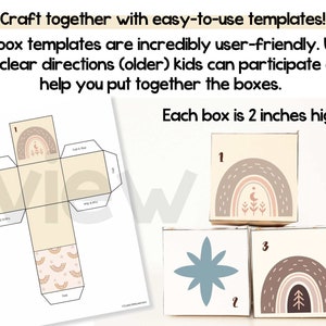 Printable Advent Calendar Boxes Templates Kindness Rainbows ...