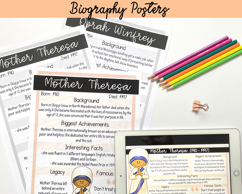 Women's History Month Biography Posters, Learning Posters for ...
