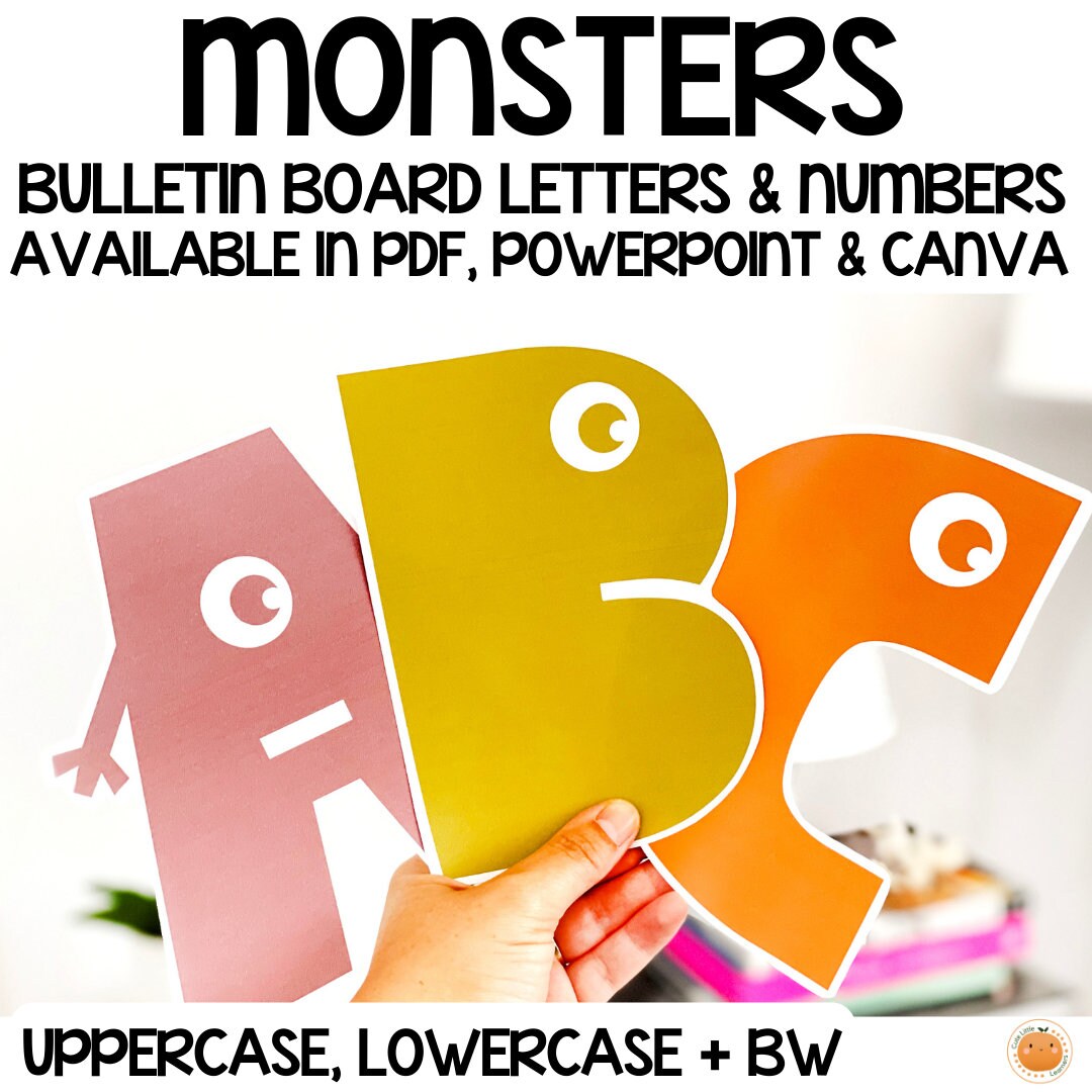 Halloween Monsters Lettering for Bulletin Board Titles / Halloween ...