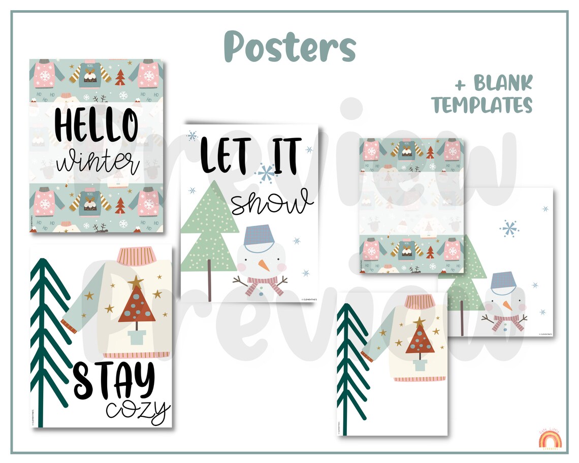 Sweater Weather Winter Bulletin Board & Classroom Decor - Etsy
