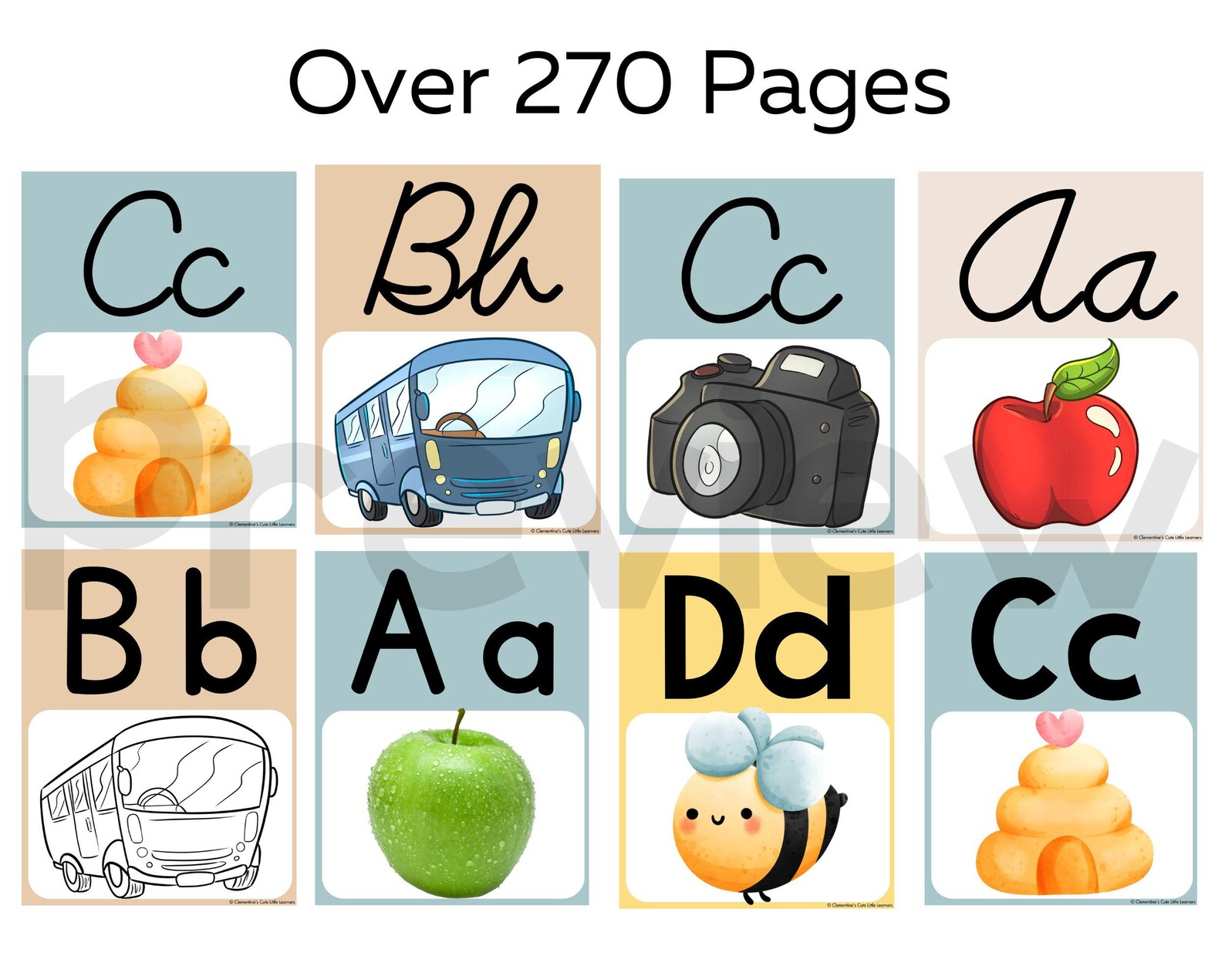 Bee Themed Alphabet Posters for Classroom Decor & Bulletin Board ...