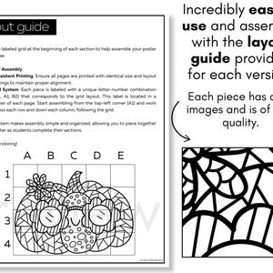 Pumpkin Collaborative Coloring Poster, Fall Art Project and Classroom ...