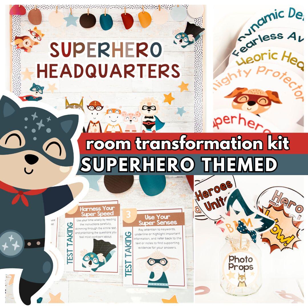 Superhero Classroom Makeover Kit, Bulletin Board, Classroom Decoration ...