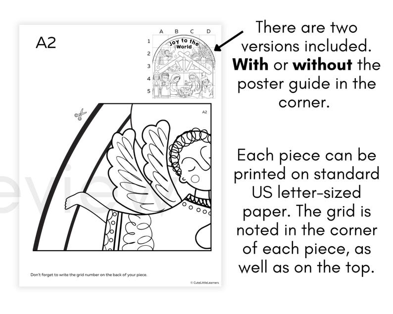Printable Nativity Collaborative Poster – Christmas Classroom Coloring ...