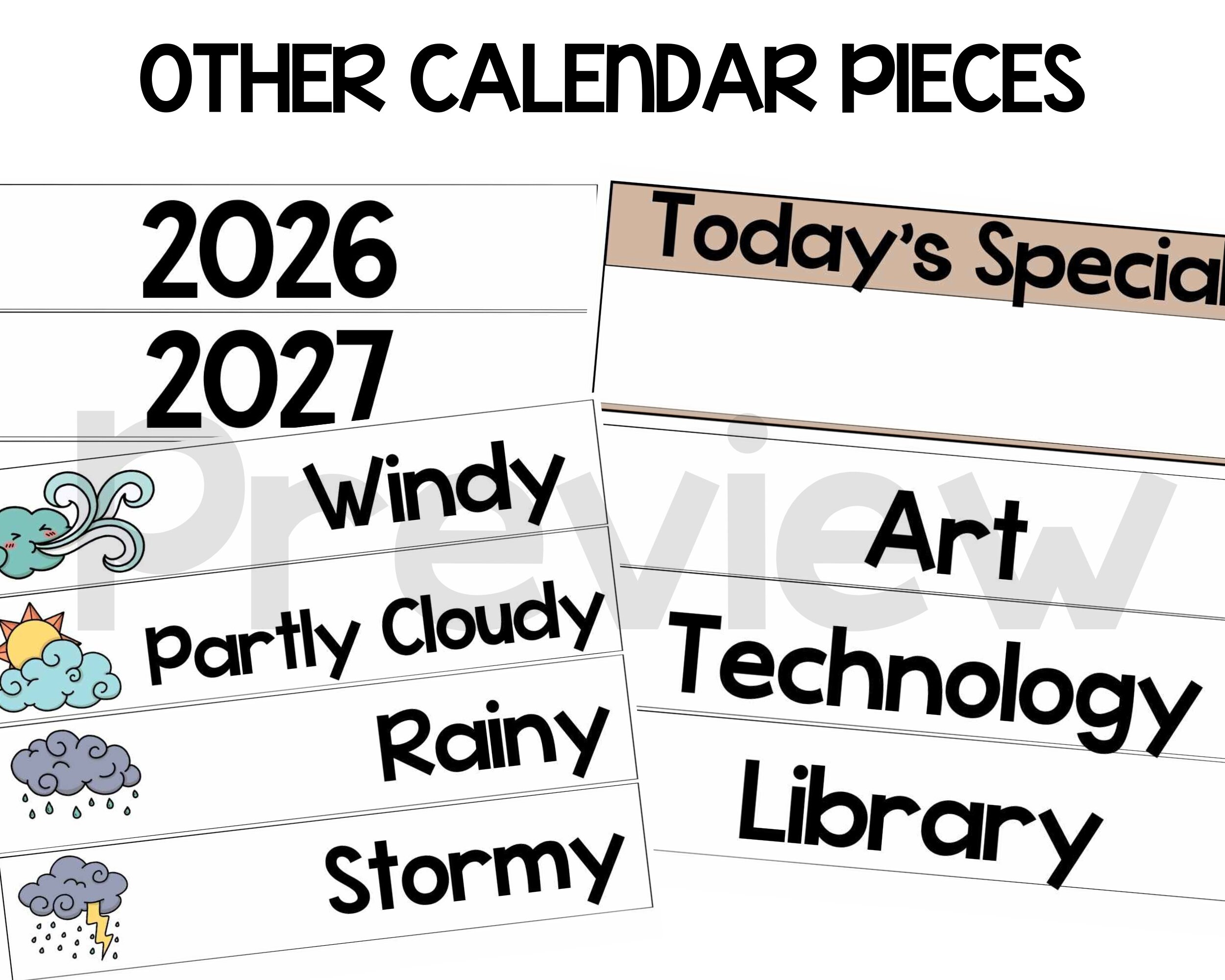 Classroom Calendar Boho Space Themed Back to School Bulletin - Etsy