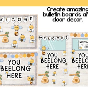 Back to School Bulletin Board Decor and Open House Kit Bee Themed ...