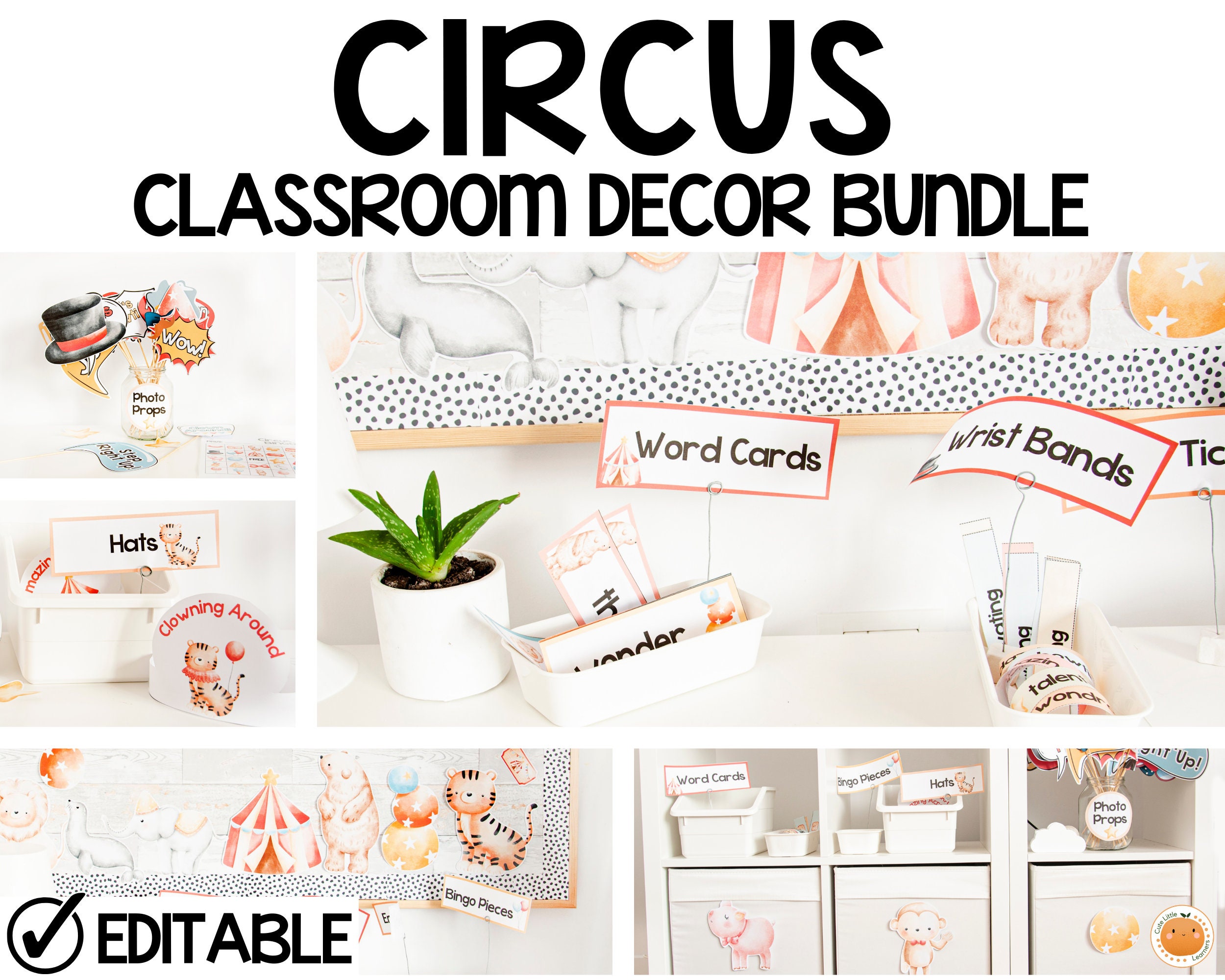 Circus Editable Classroom Decor Bundle Bulletin Boards Back - Etsy