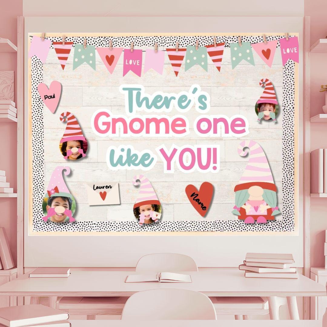 Love Gnomes Valentine’s Bulletin Board – Interactive Classroom Decor ...