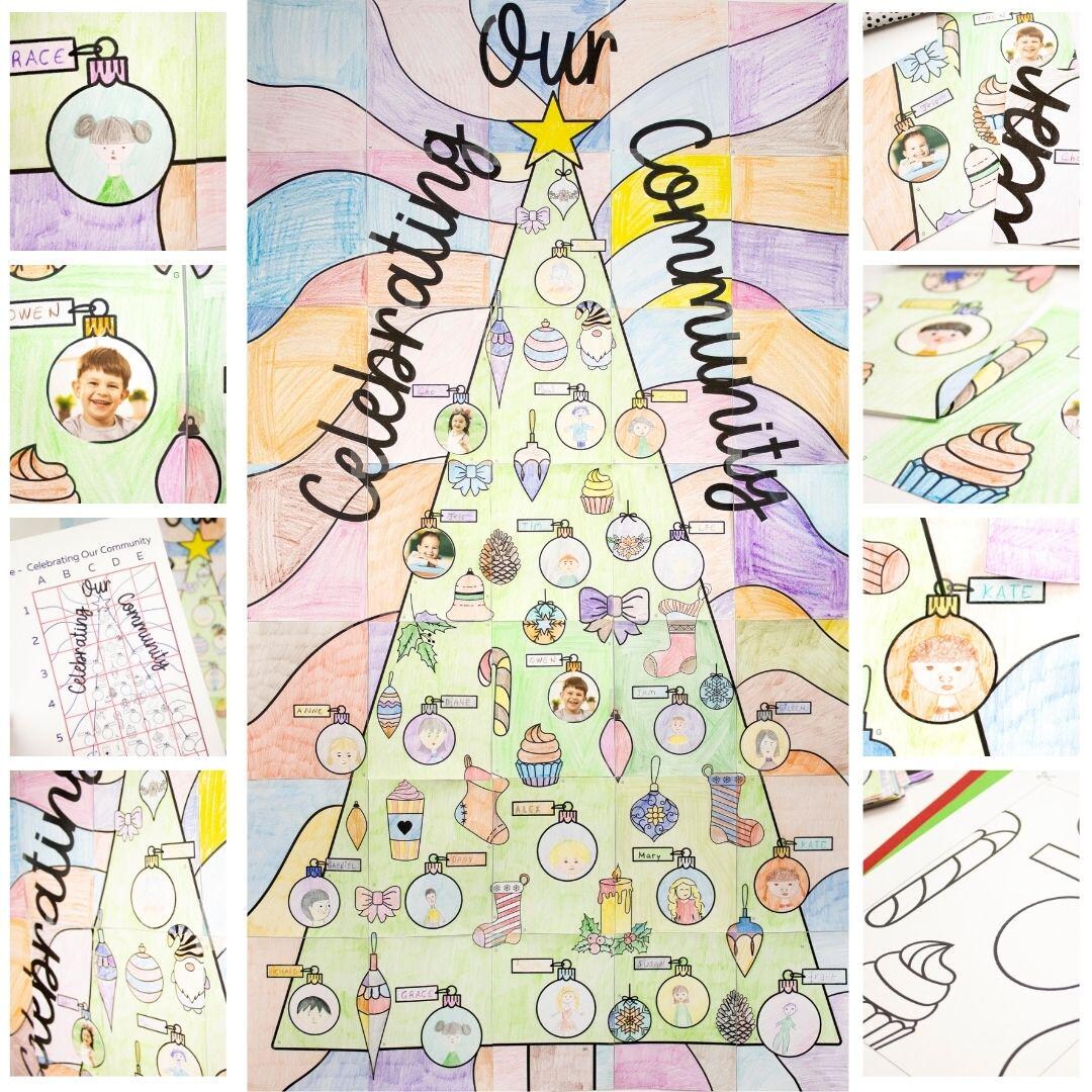 Christmas Collaborative Poster for Bulletin Board or Door Decor ...