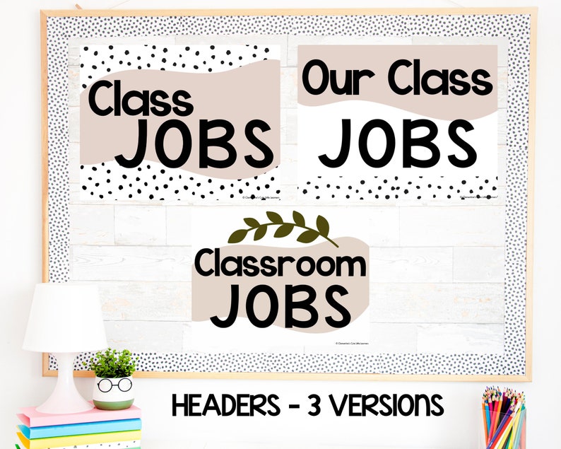 Editable Classroom Jobs Boho Dinosaurs Bulletin Board & Classroom Decor ...
