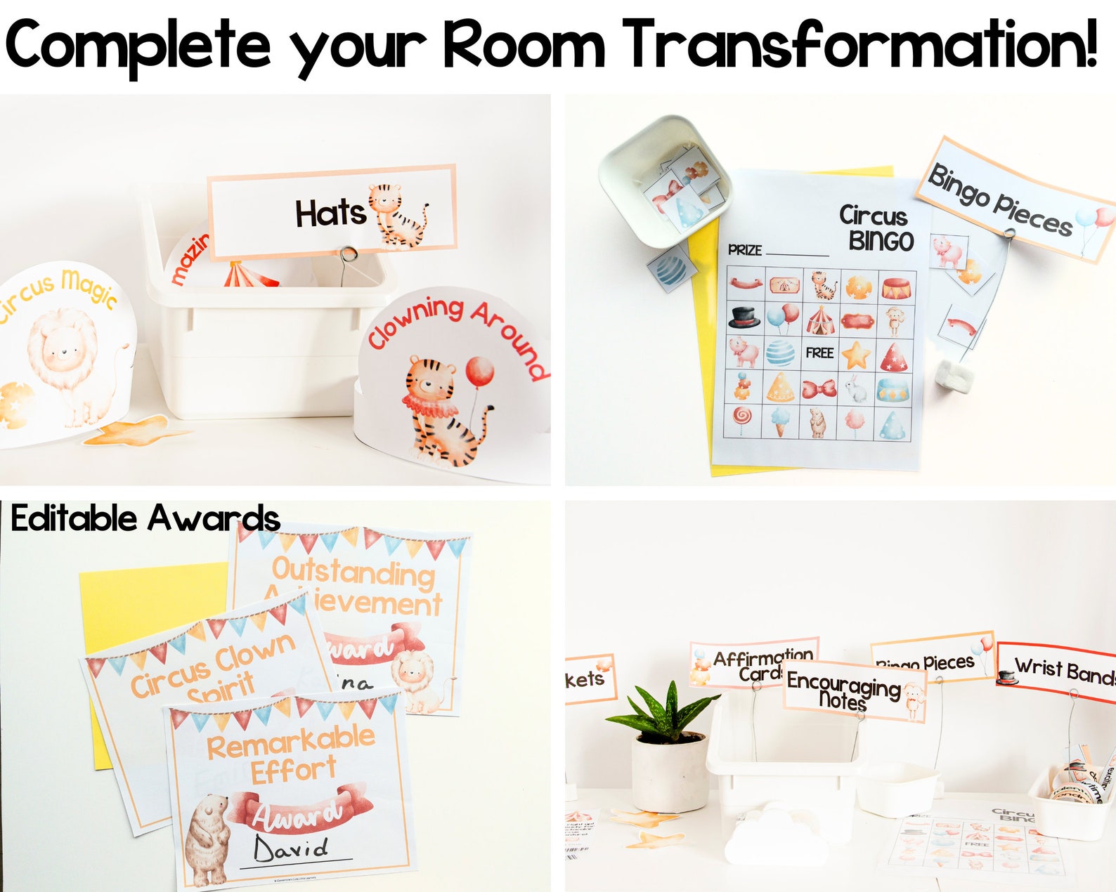 Circus Room Transformation Kit Bulletin Board Classroom - Etsy