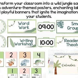Jungle Safari Editable Classroom Decor Bundle, Bulletin Boards, Back to ...