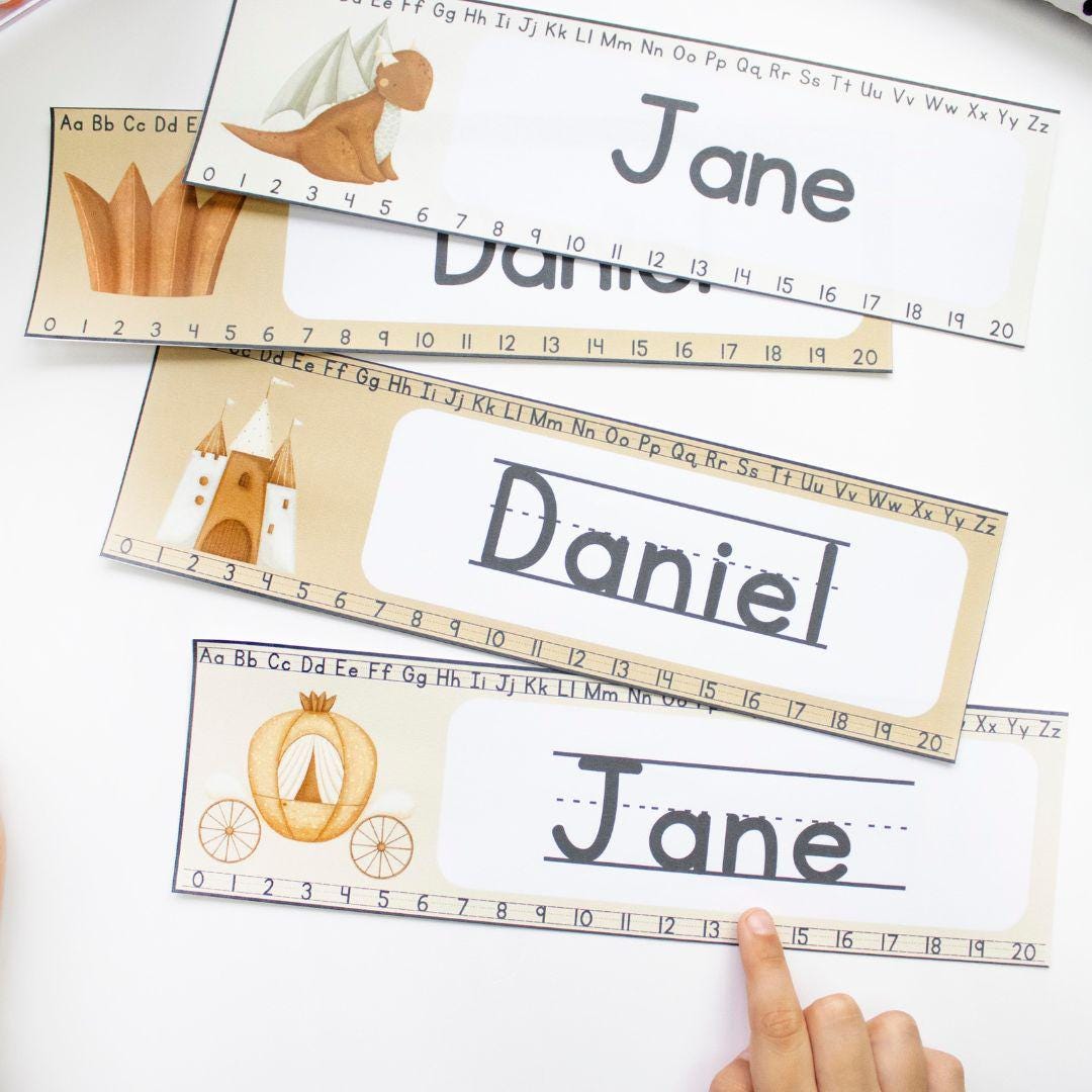 Fairytale Student Desk Name Labels, Editable Classroom Printable ...