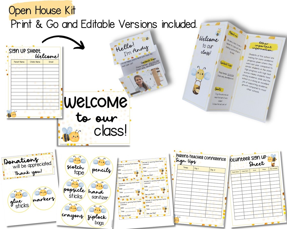 Back to School Bulletin Board Decor and Open House Kit - Etsy