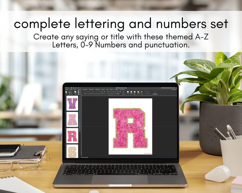 Printable Varsity Letters & Numbers - Rainbow Velvet Theme for Bulletin ...