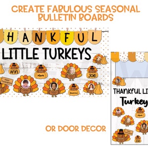 Thanksgiving Little Turkeys Bulletin Board & Classroom Decor - Etsy