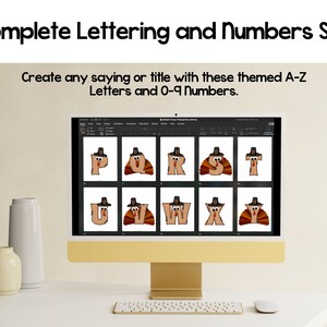 Turkey Letters and Numbers for Thanksgiving Bulletin Board / Classroom ...