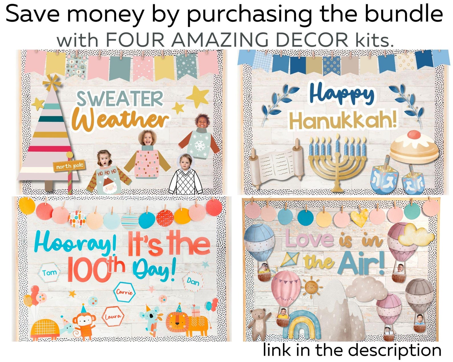 100 Days of School Bulletin Board – Interactive Classroom Decor With ...