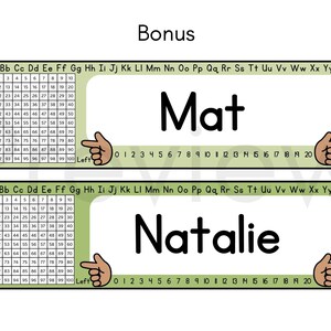 Editable Desk Name Tags With Letters and Numbers Camping Friends Themed ...