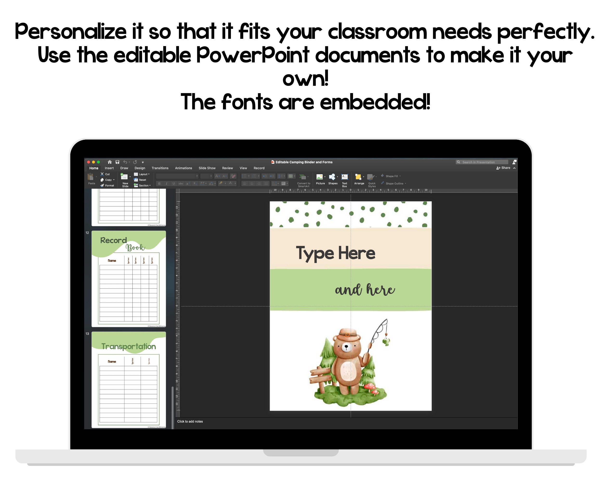 Camping Editable Classroom Decor Bundle, Bulletin Boards, Back to ...