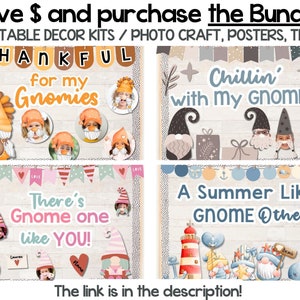 Thanksgiving Fun Gnome Bulletin Board & Classroom Decor + Editable ...