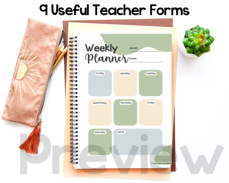 Teacher Planner - Editable Binder Covers, Spines & Forms, Jungle Safari ...