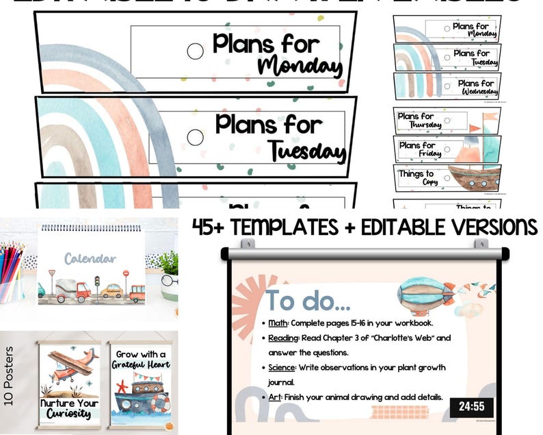 Travel Classroom Decor Bundle | Editable Bulletin Board, Meet the ...