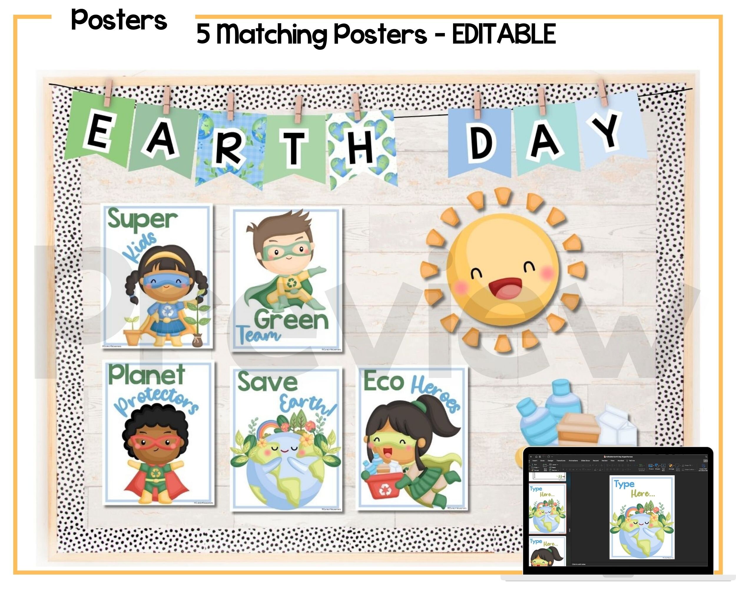 Earth Day Decor, Superhero Themed, Eco-heroes, Complete Classroom Decor ...