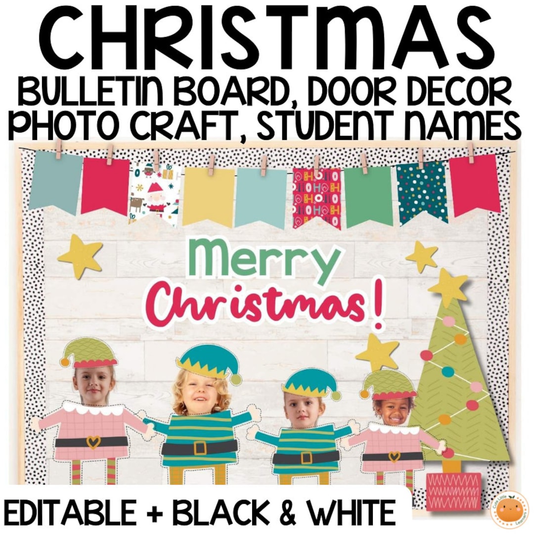 Christmas and Winter Elves Bulletin Board & Classroom Decor Kit ...