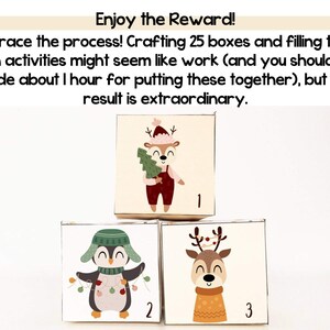 Printable Advent Calendar Boxes - Cute Winter Animals Themed ...
