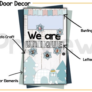 Snowflake Winter Bulletin Board & Classroom Decor Kit + Editable ...