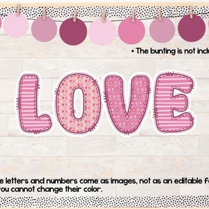 Bright Pink Valentine's Day Lettering for Bulletin Board Titles ...
