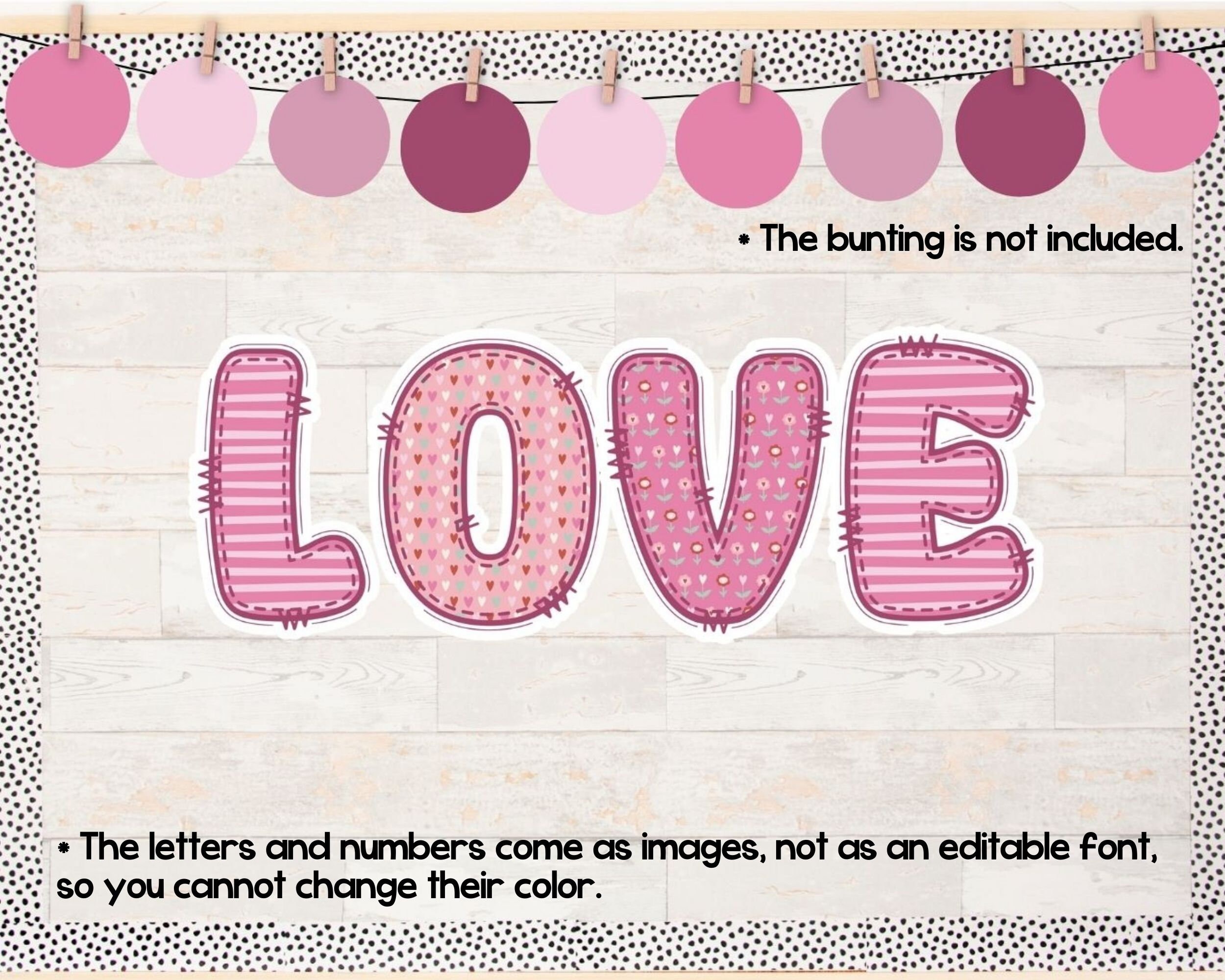 Bright Pink Valentine's Day Lettering for Bulletin Board Titles ...