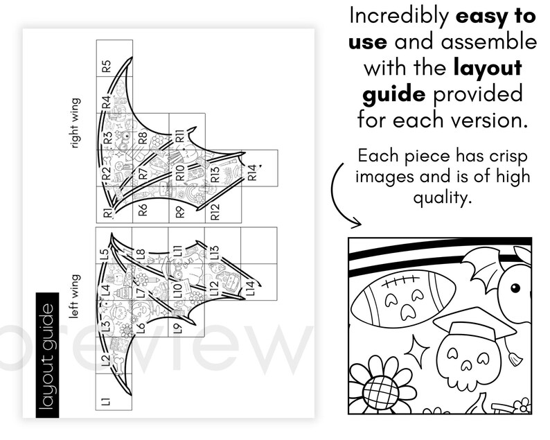 Bat Wings Collaborative Coloring Poster, Halloween Art Project for ...