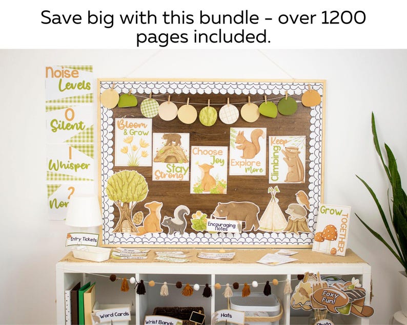 Woodland Themed Classroom Decor Bundle: Bulletin Boards, Open House ...