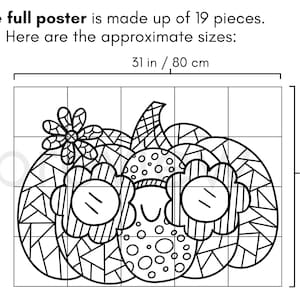 Pumpkin Collaborative Coloring Poster, Fall Art Project and Classroom ...