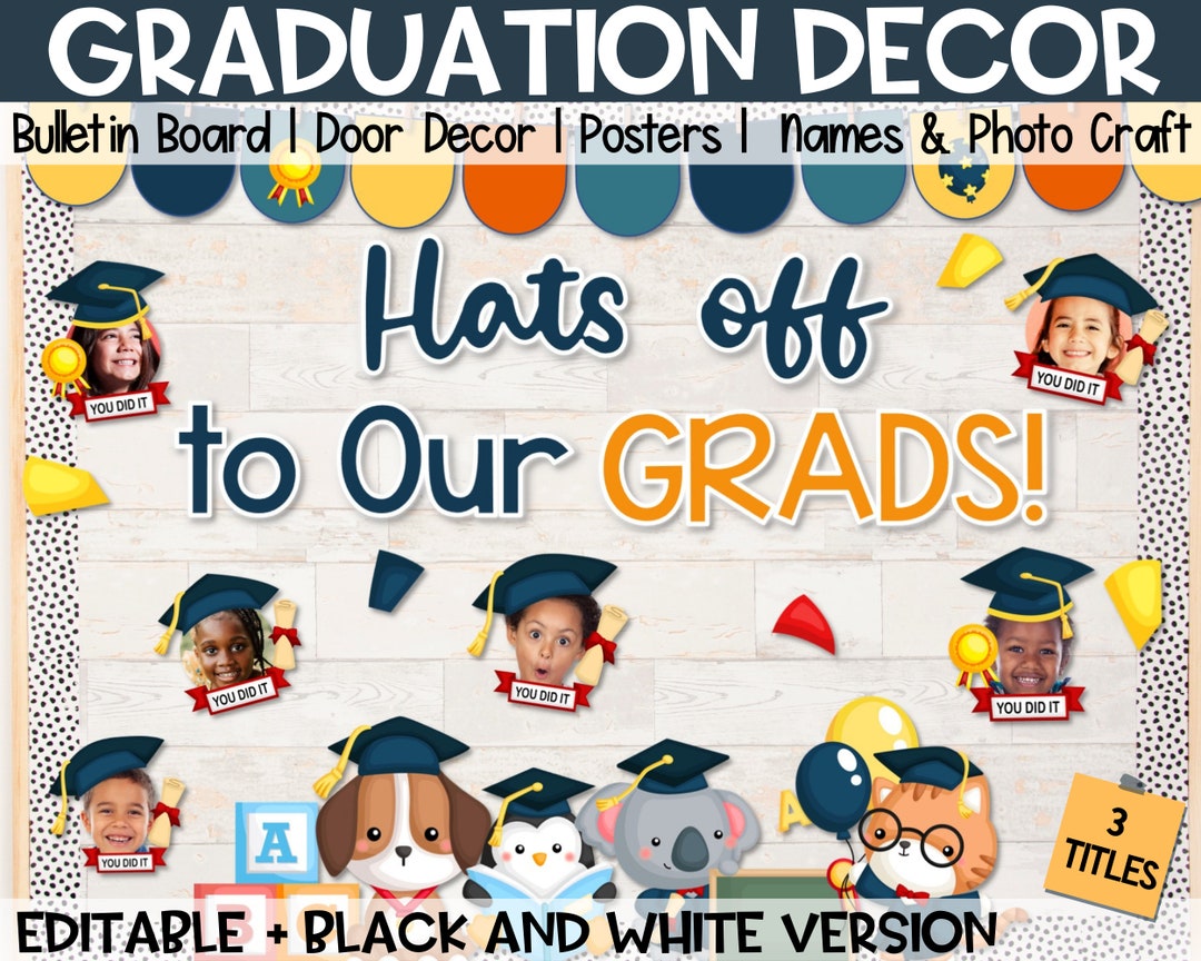 Graduation and End of Year Bulletin Board, Animal Themed Classroom ...