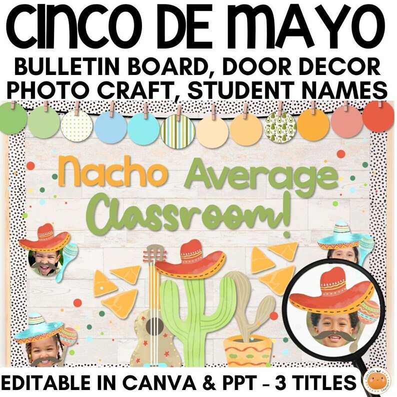 Cinco De Mayo Bulletin Board | Editable Fiesta Classroom Decor, May ...